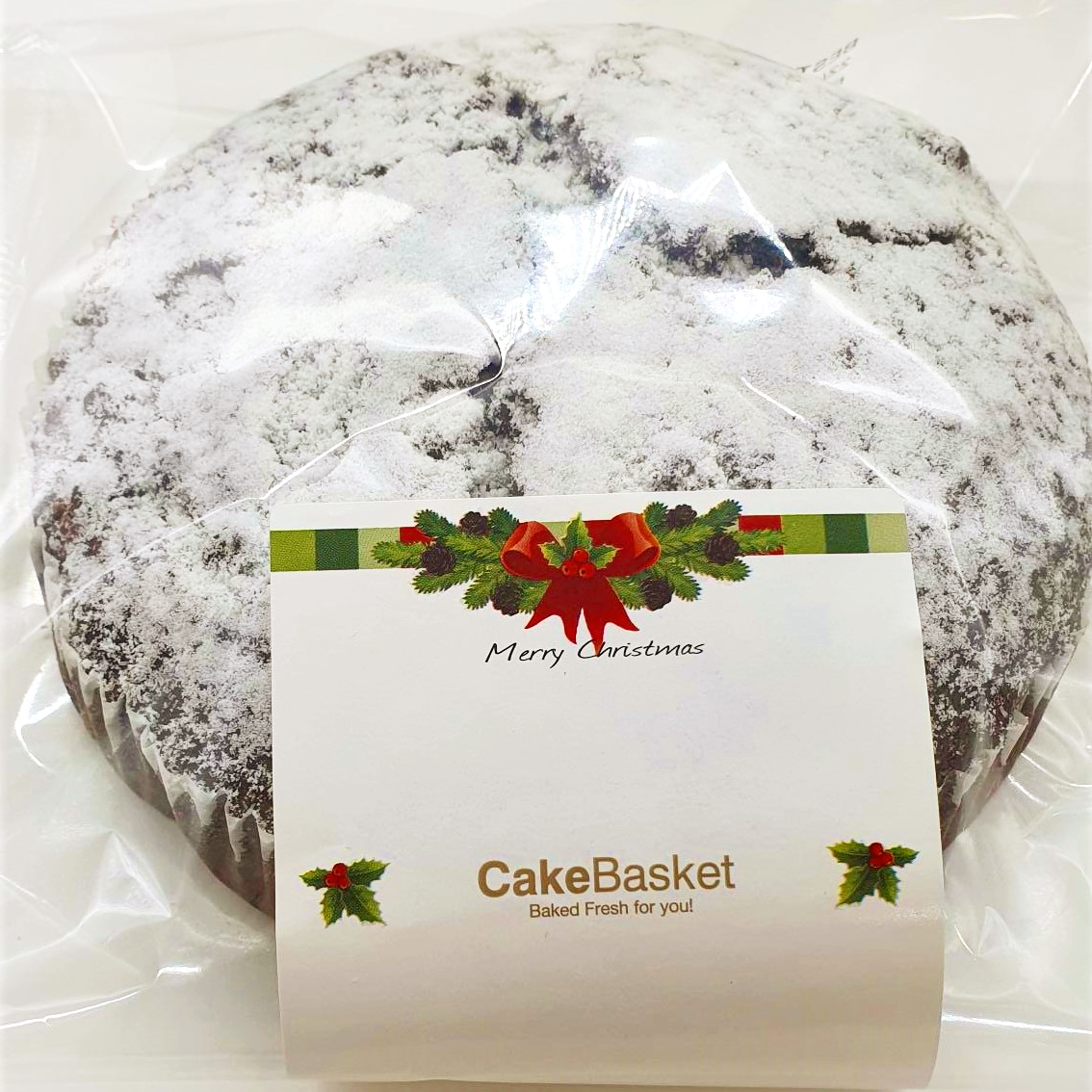 Christmas Sugar Dusted Round Cake - Perfection Foods